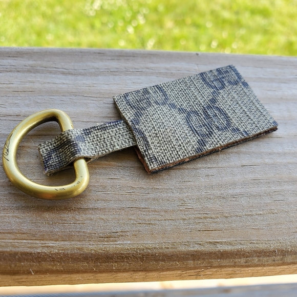 Accessories | Gucci Gg Upcycle Repurposed Keychain Key Fob Tag | Poshmark